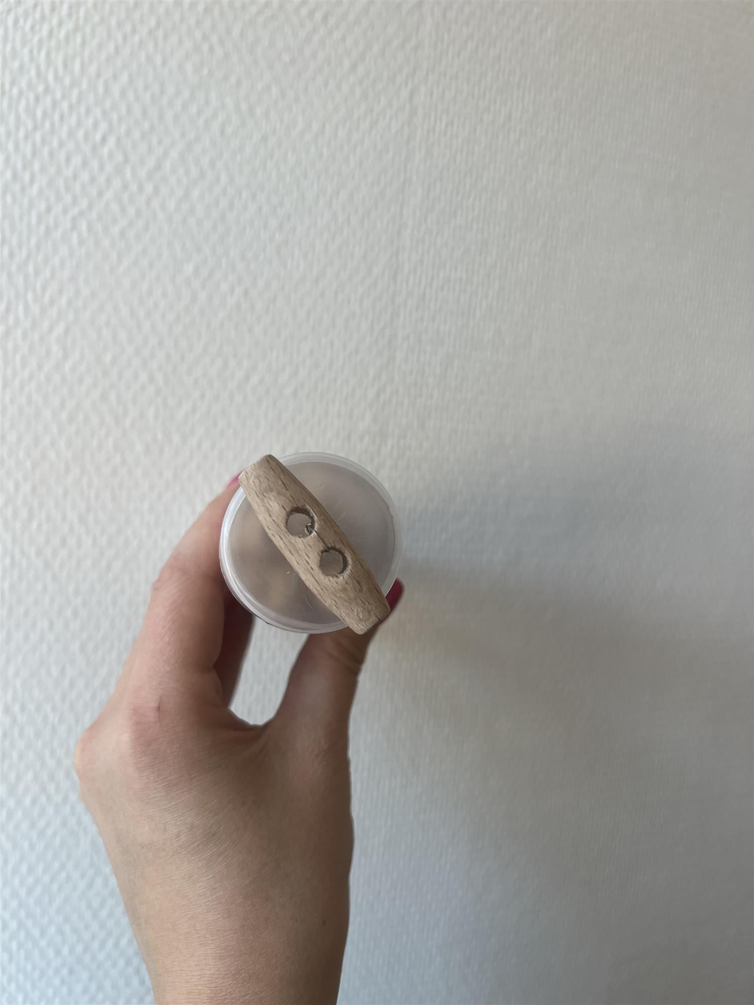 Duffelknapp, bøk - 15 mm – Garntopia